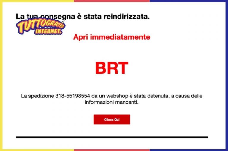 BRT, come riconoscere le email truffa? Attenzione a questo messaggio